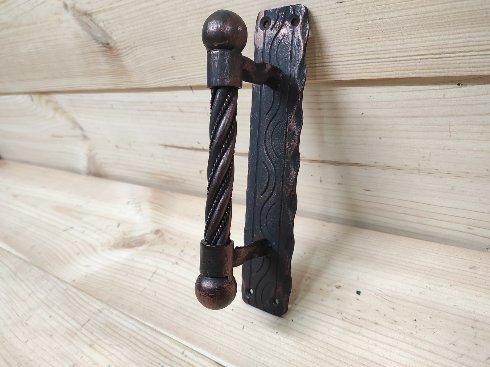 Forged Iron Door Handles Wrought Iron Handle Hand Forged - Etsy