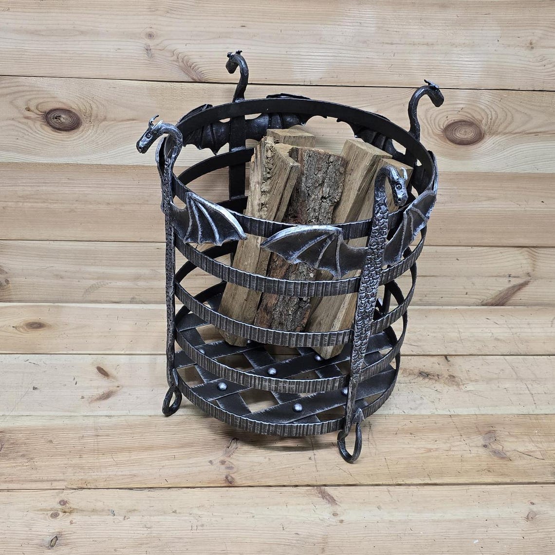 Fire Wood Holder Dragons, Firewood Storage, Firewood Basket - Etsy