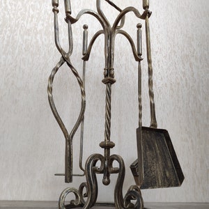 Forged Fireplace Tools Set, Fireplace Poker, Fireplace Tongs, Shovel ...