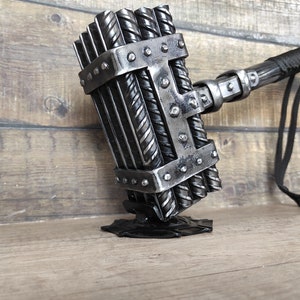 Hand Forged Wrought Iron Viking Hammer: Decorative Iron Gift, Thor ...