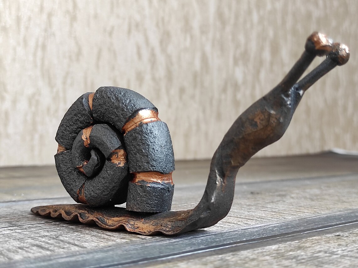 Metal Animal Forged Sculpture Snail Sculpture Metal Snail - Etsy