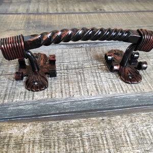 Hand Forged Metal Door Handle: Wrought Iron Barn Decor - Etsy