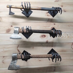 Axe Wall Holder,skeleton Hands, Axe Stand, Axe Holder, Handmade Holder ...