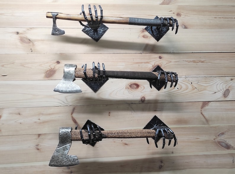 Axe Wall Holderskeleton Hands Axe Stand Axe Holder - Etsy