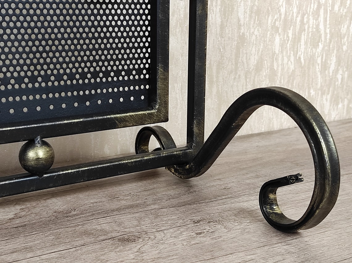 Fireplace screen Fire screen Metal screen for fireplace | Etsy