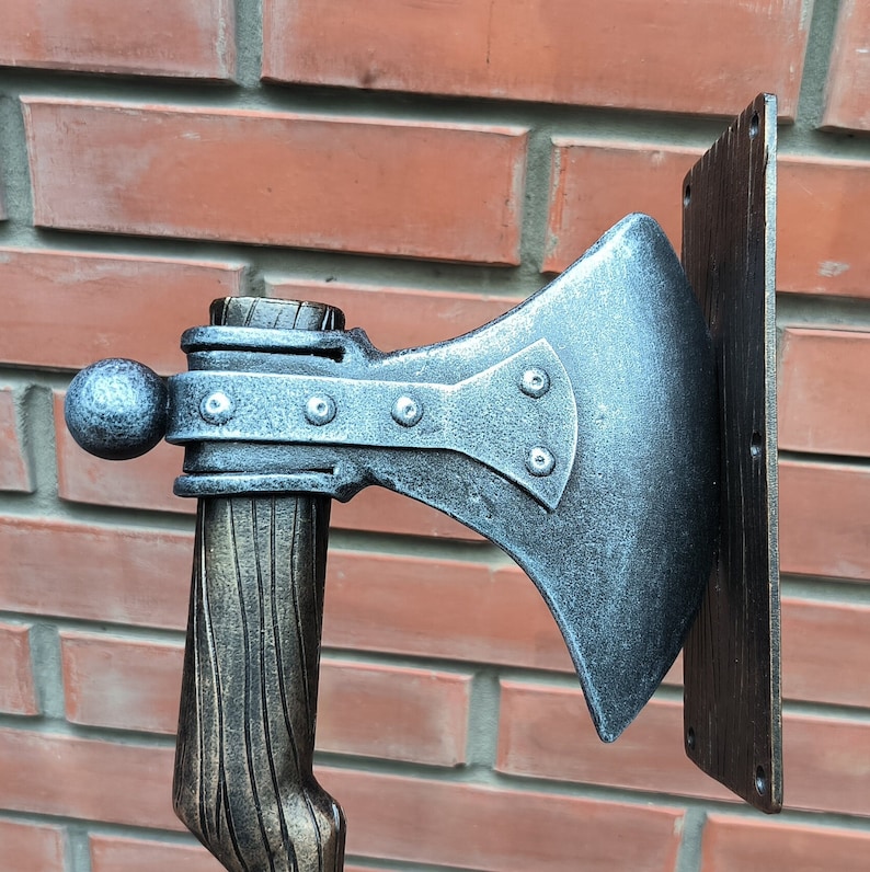 Viking Axe Handle – Rustic Cabin Hardware, Lodge Decor, Unique Exterior ...