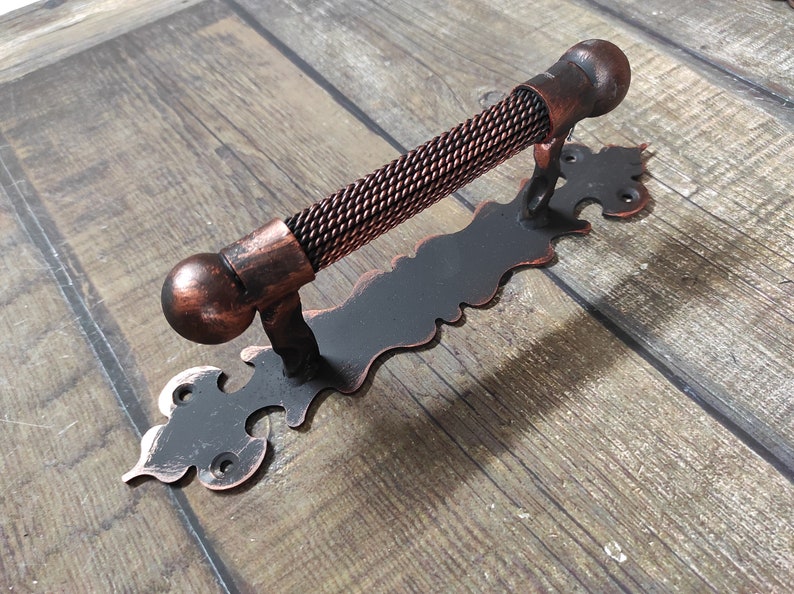 Hand Forged Rustic Door Handle: Medieval Gate Hardware - Etsy