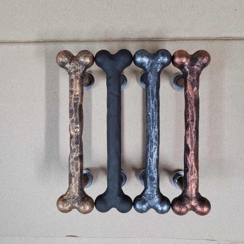 Iron Dog Bone Cabinet Handle: Rustic Drawer Pull, Pet Decor - Etsy