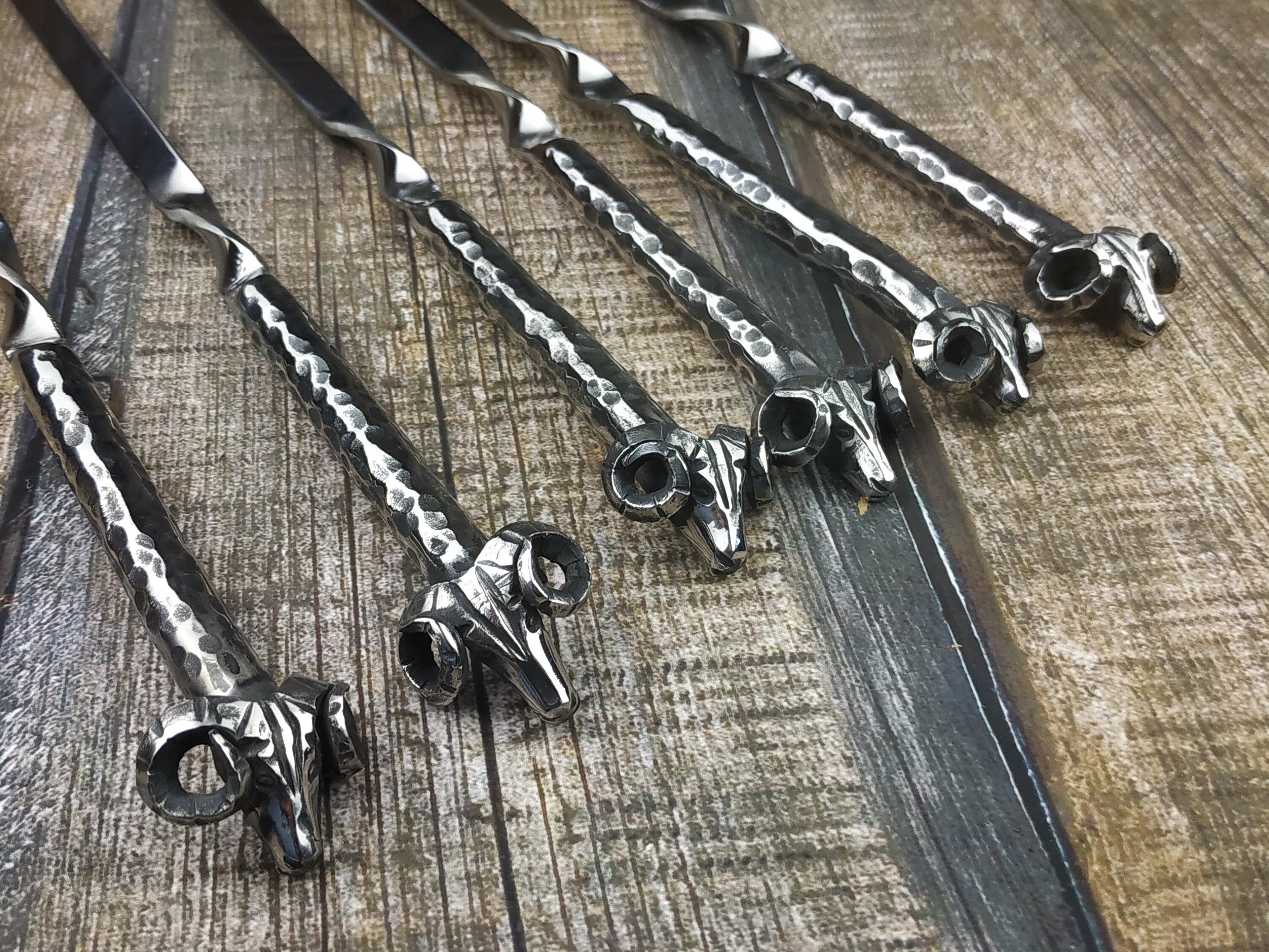 Hand Forged Stainless Steel Skewers Steel Gift Cookware for | Etsy