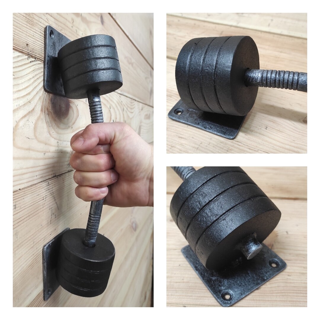 Front Door Handle Sports Barbell Gym Door Handle Wrought Iron Handle ...