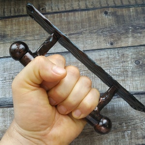Metal Forged Handle, Rustic Forged Handle, Iron Door Handle, Hand ...