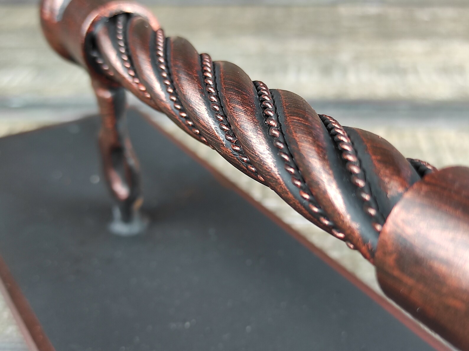 Black Pull Handle Handle Plate Black Iron Pull Hand Forged | Etsy