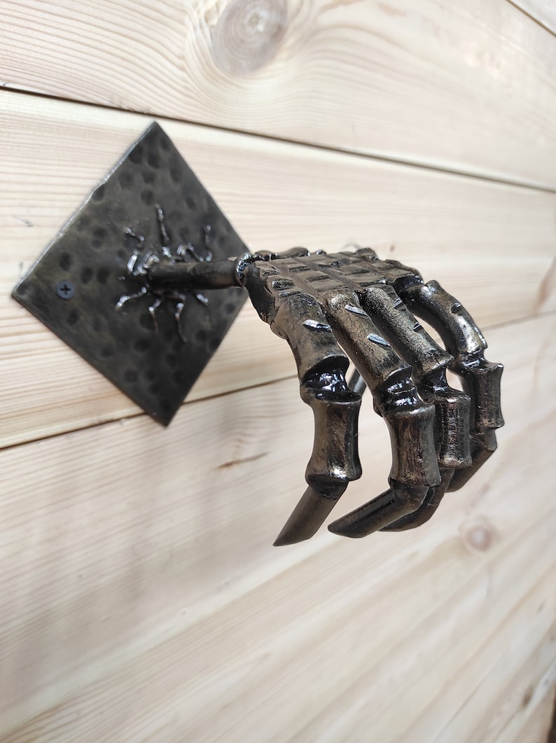 Door Handle Skeleton Hand Metal Door Pull Original Door | Etsy