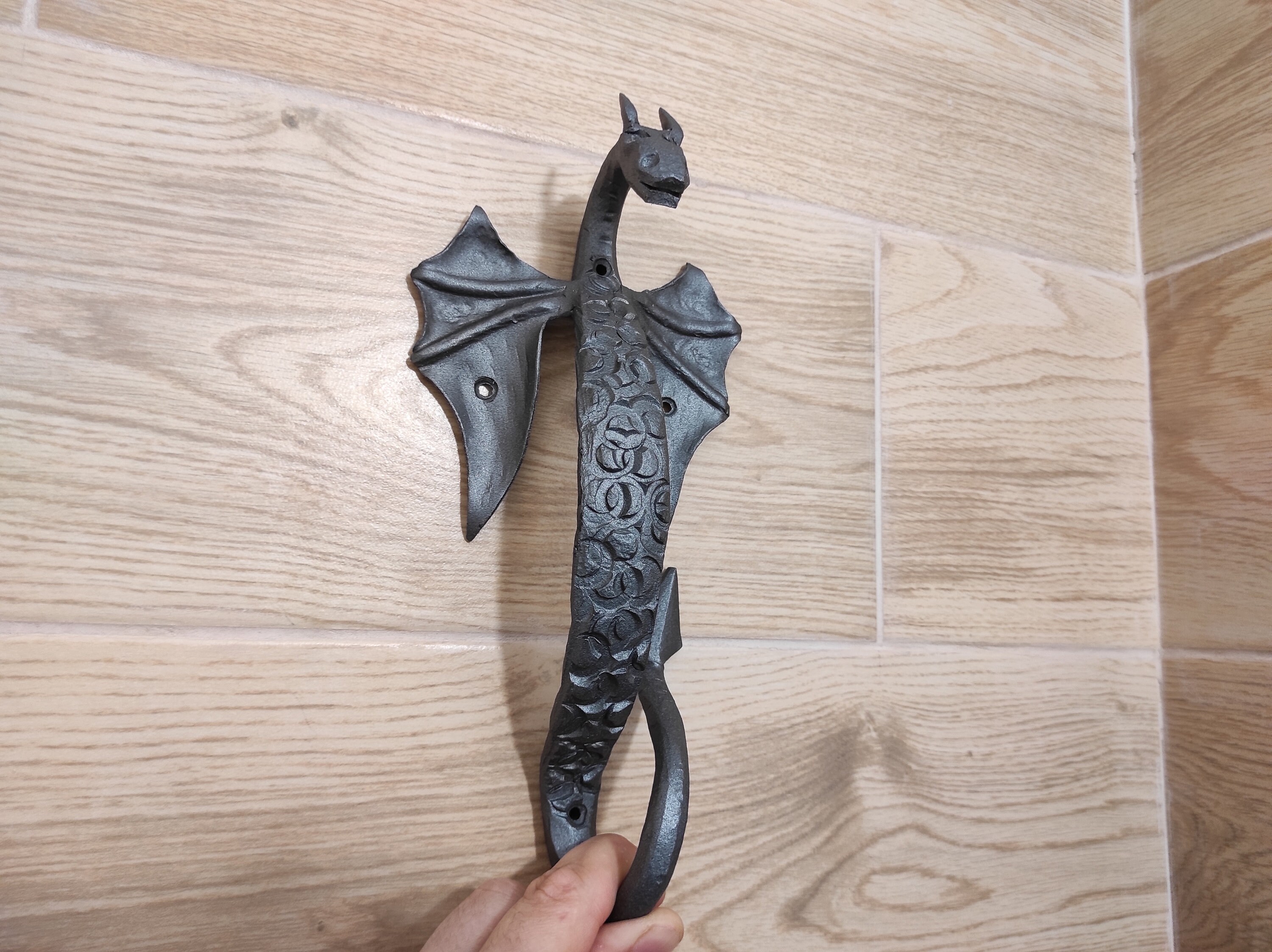 Door Handle, Dragon Door Handle, Metal Handle, Hand Forged Handle, Barn ...