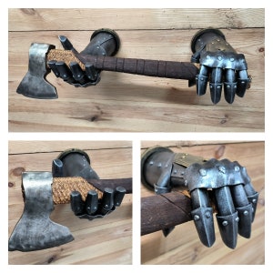 Axe Wall Holder, Hands, Axe Stand, Knight Hands Armor, Axe Holder ...