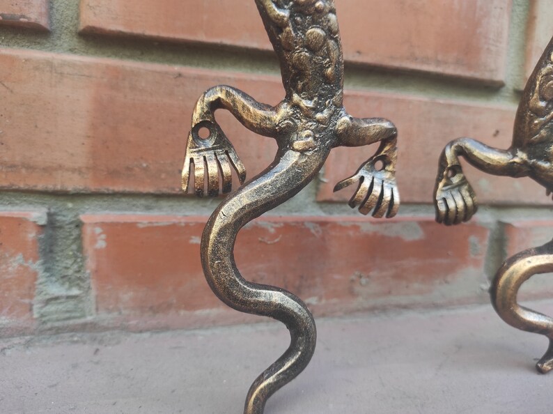 Lizard Door Handle Set of 2 Handles Lizard Barn Decor Barn - Etsy