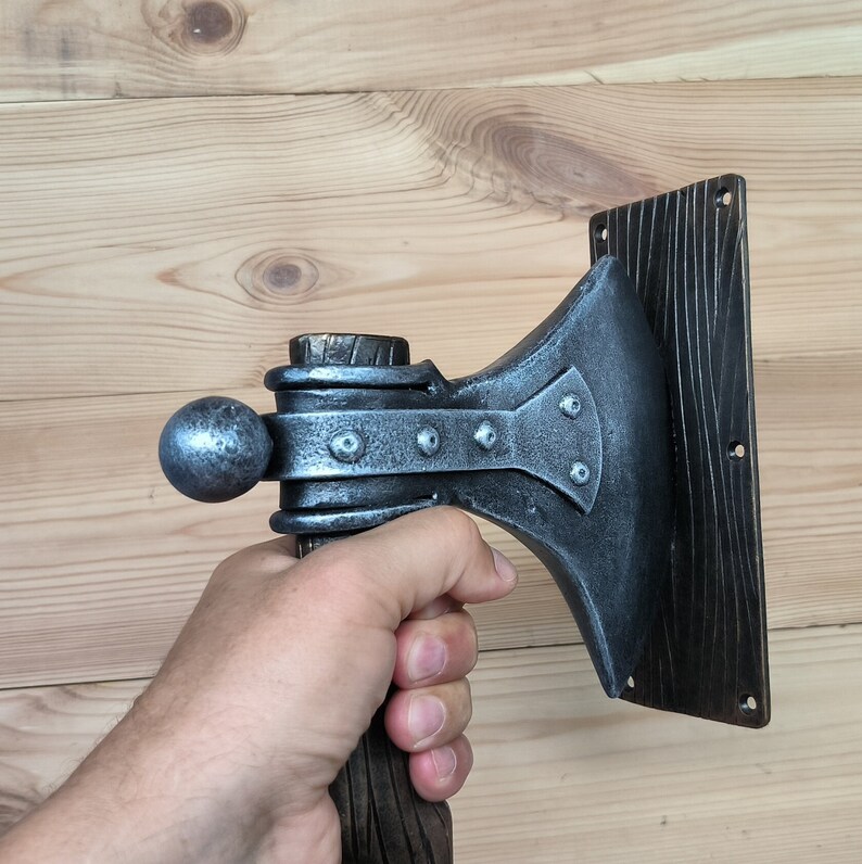 Viking Axe Handle – Rustic Cabin Hardware, Lodge Decor, Unique Exterior ...