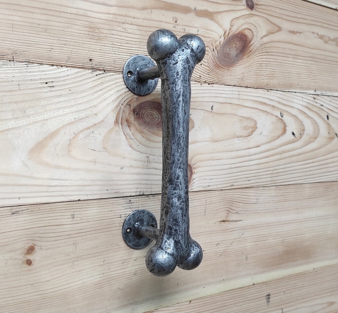 Hand Forged Dog Bone Door Handle: Metal Barn Door Hardware - Etsy