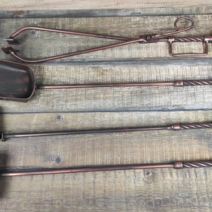 Forged Fireplace Tools Set Fireplace Poker Fireplace Tongs - Etsy