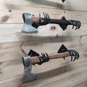 Axe Wall Holder,skeleton Hands, Axe Stand, Axe Holder, Handmade Holder ...