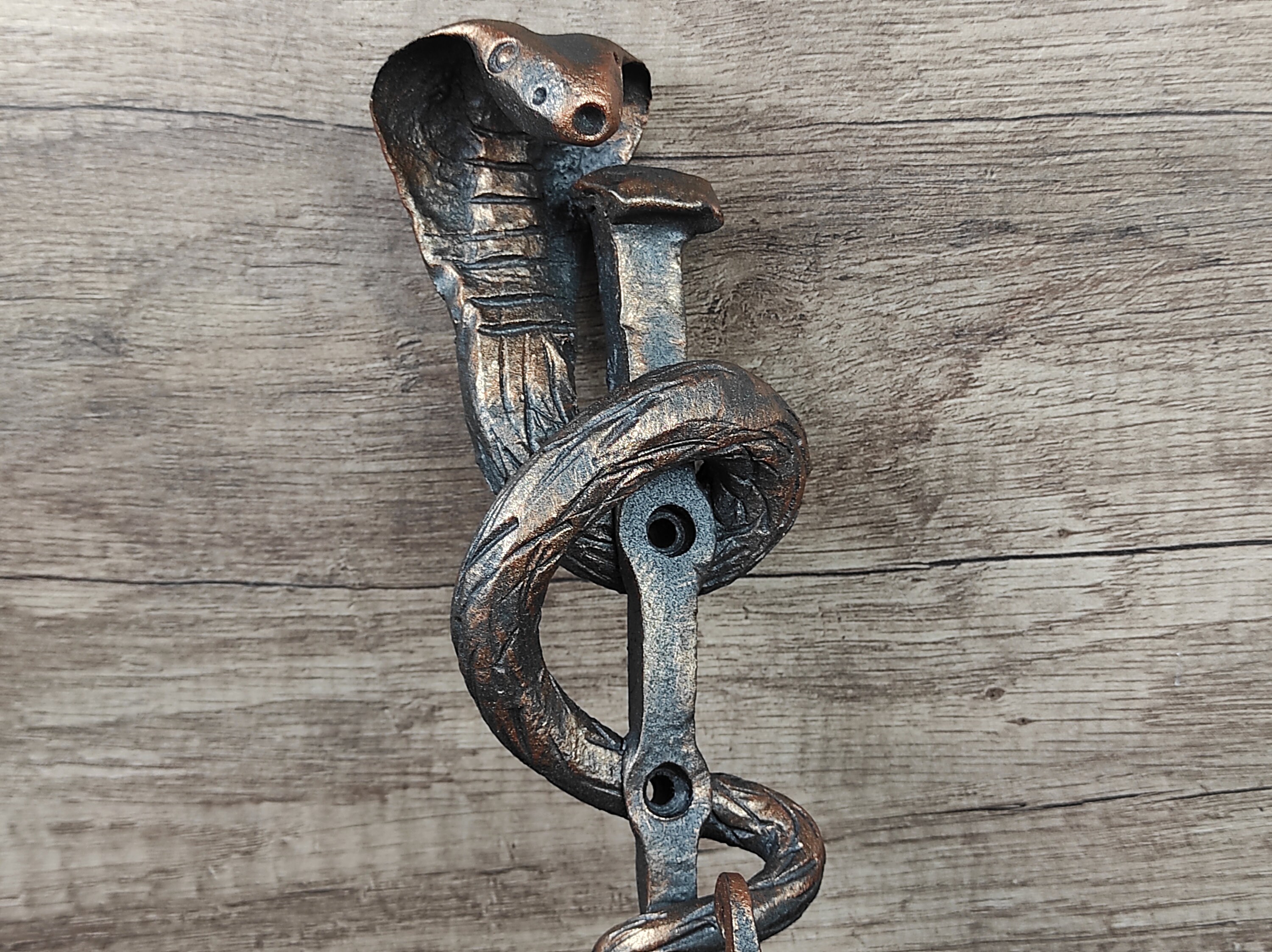 The Big Cobra on the Hook Handmade Wall Hook Iron Hook Metal - Etsy