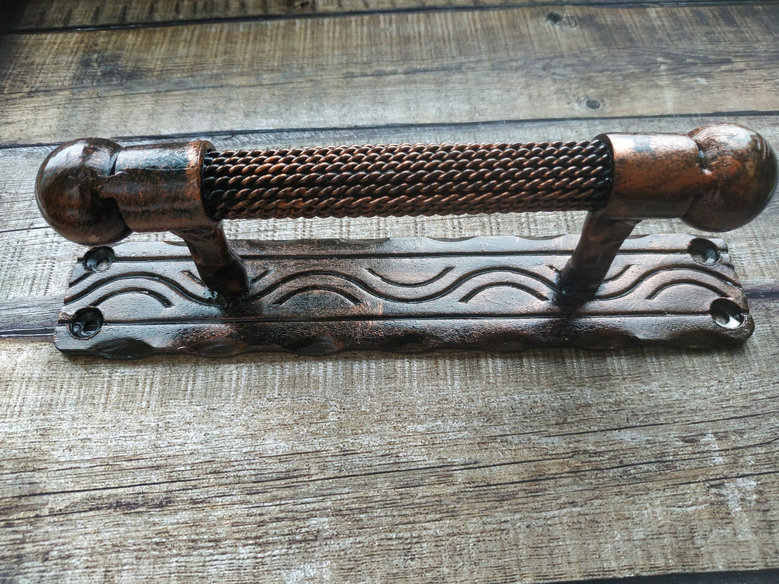 Metal Forged Handle Rustic Forged Handle Iron Door Handle | Etsy