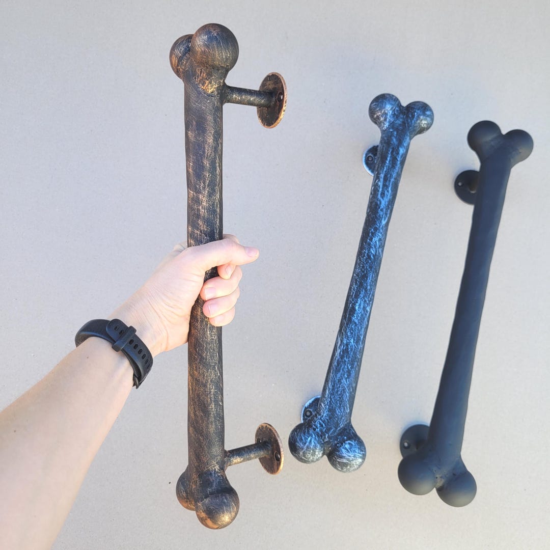 Hand Forged Dog Bone Door Handle: Metal Barn Door Hardware - Etsy