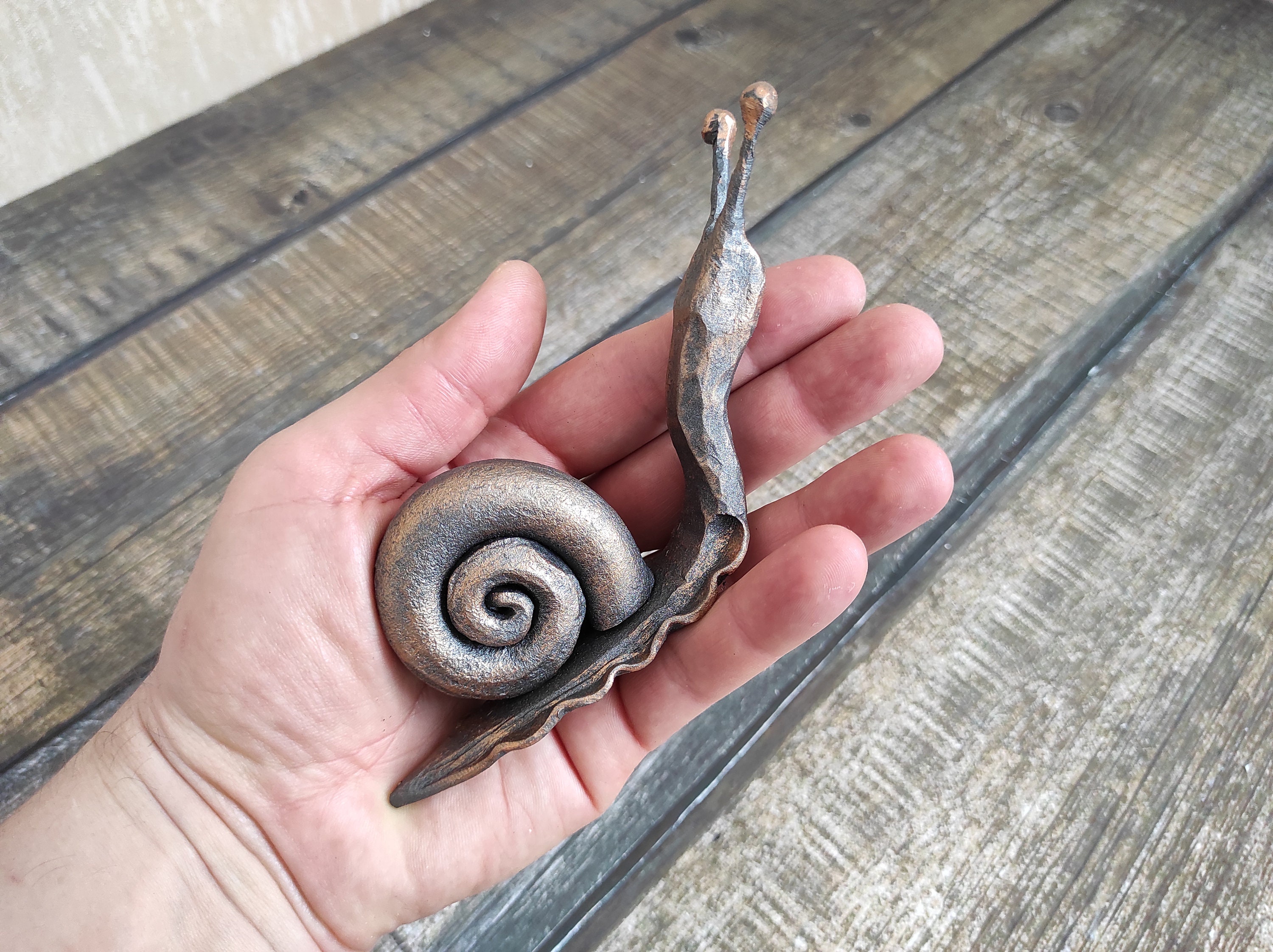 Snail Sculpture Metal Animal Forged Sculpture Metal Snail - Etsy