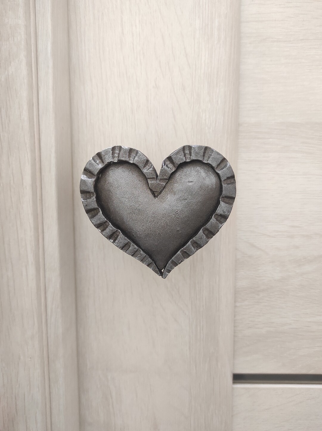 Hand Forged Heart Door Handle: Metal Barn Decor - Etsy