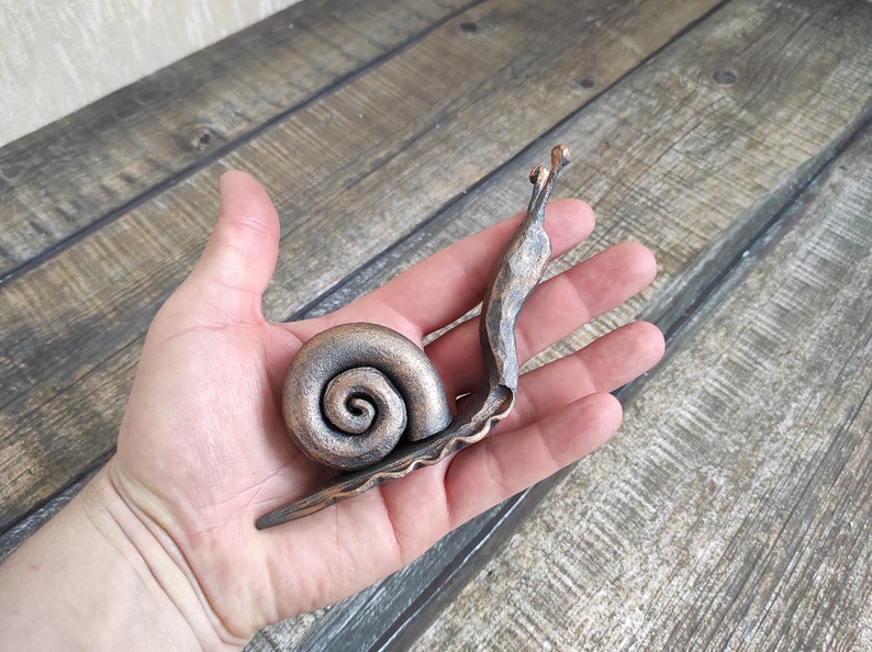 Snail Sculpture Metal Animal Forged Sculpture Metal Snail - Etsy