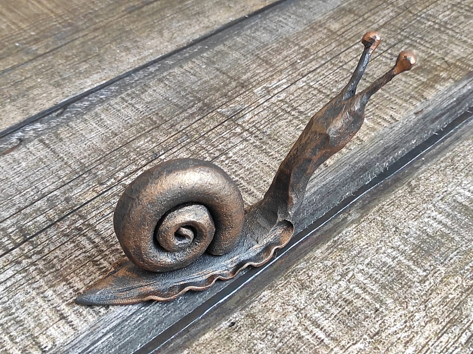 Snail Sculpture Metal Animal Forged Sculpture Metal Snail - Etsy