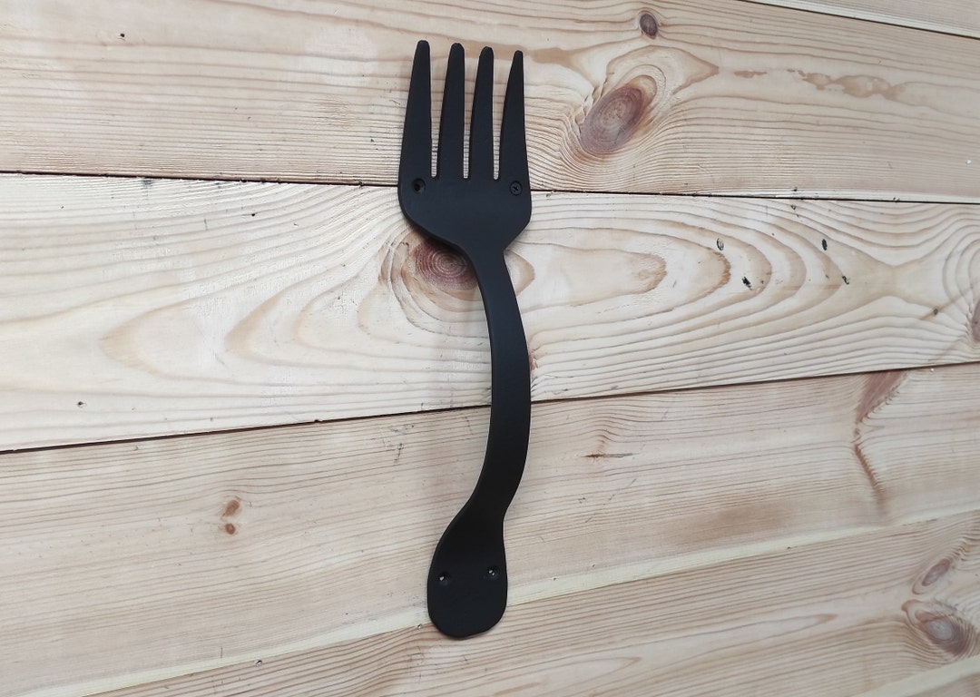 Door Handle Fork, Wrought Iron Handle, Hand Forged Handle, Door Handle ...