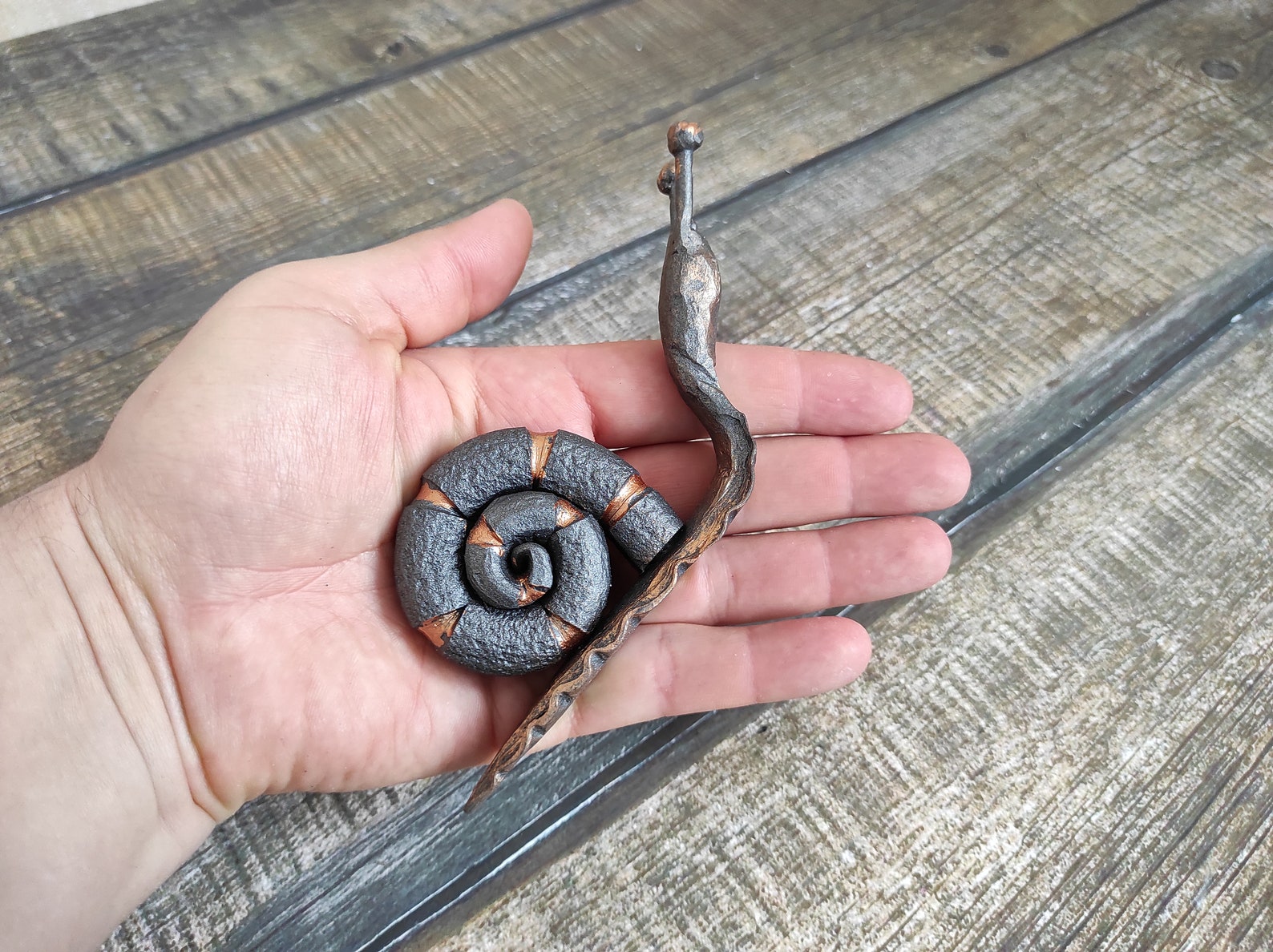 Metal Animal Forged Sculpture Snail Sculpture Metal Snail | Etsy