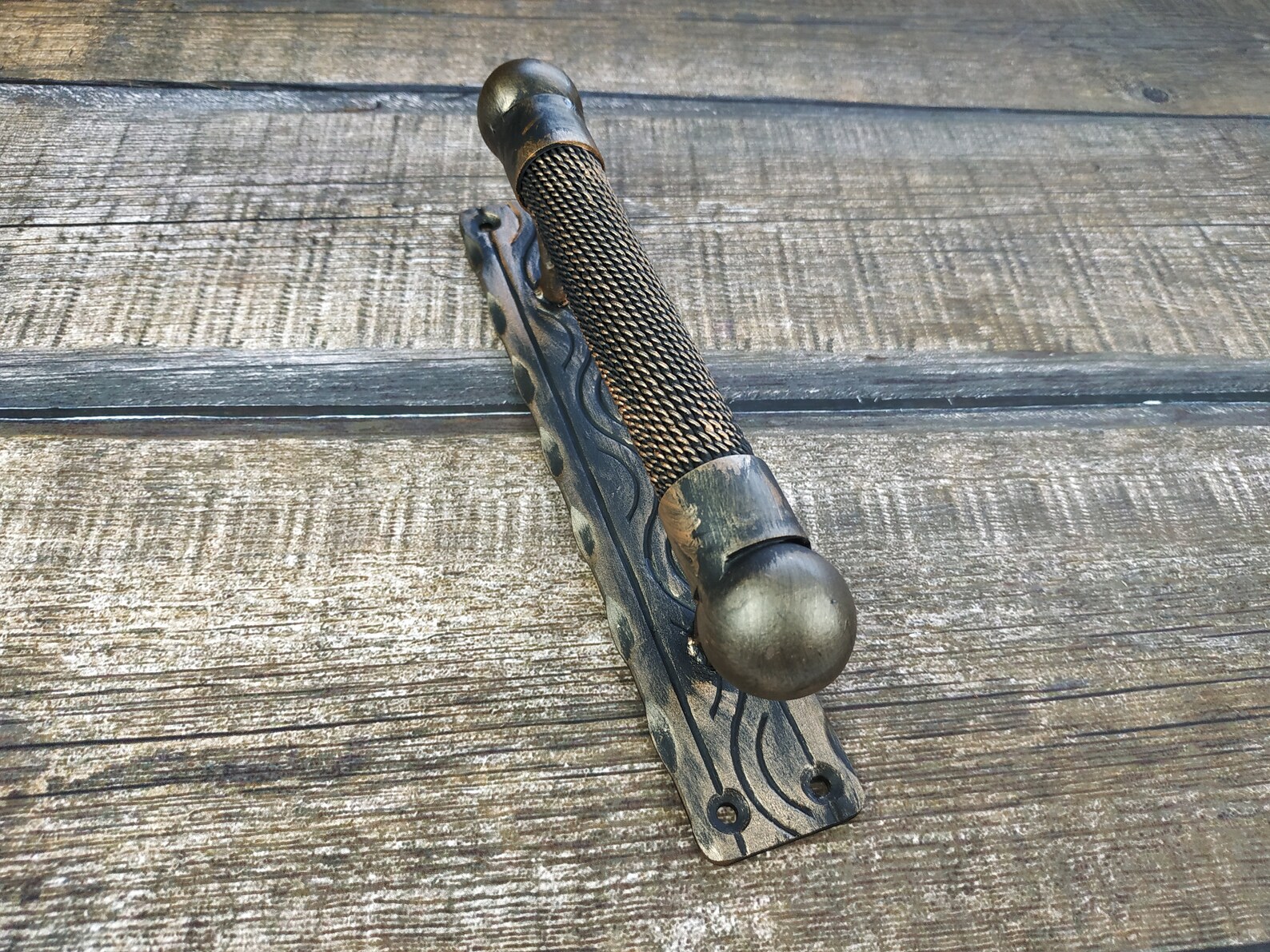 Door handle Metal handle Iron door handles Hand forged | Etsy