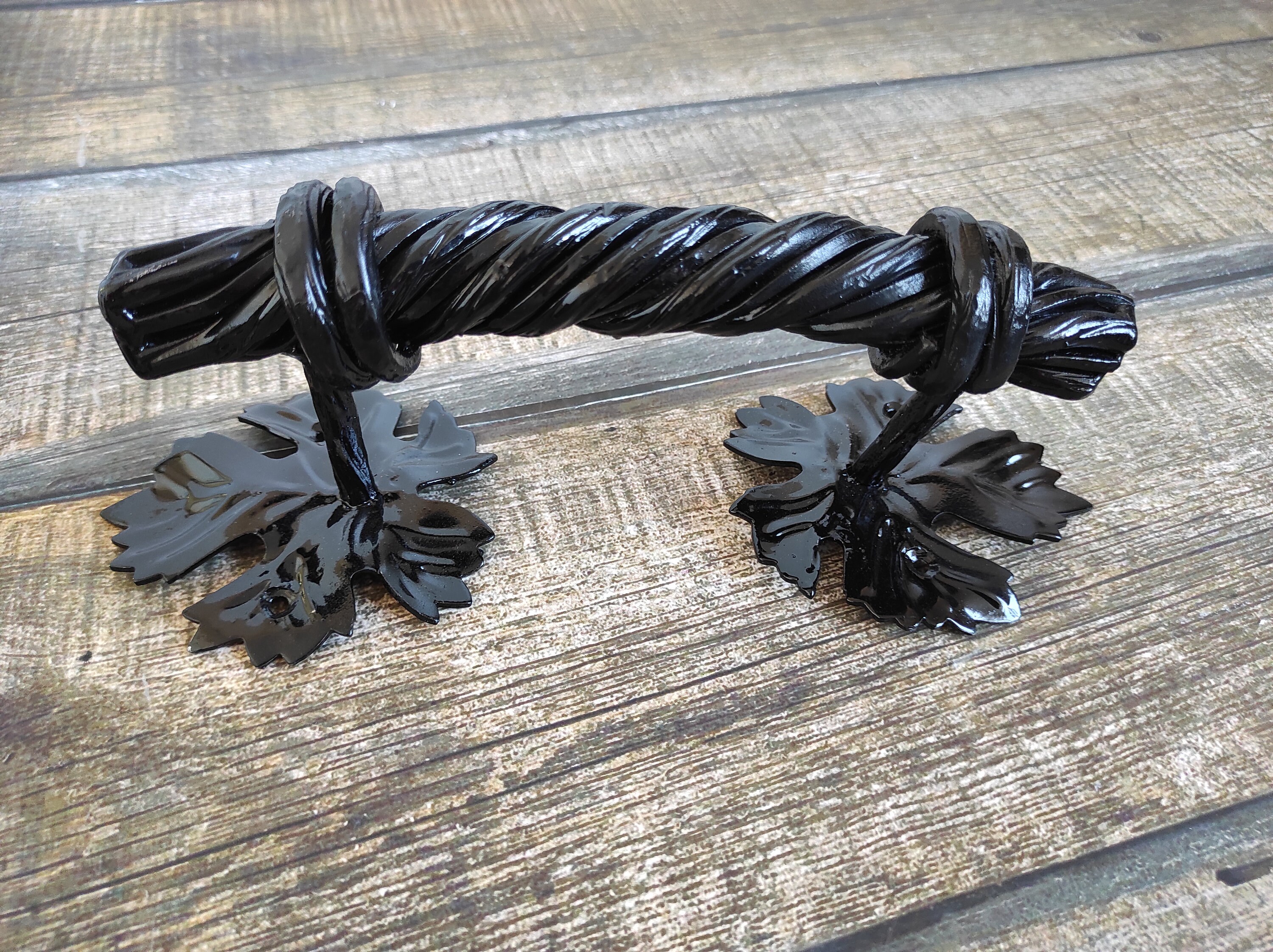 Hand Forged Iron Door Handle: Rustic Barn Decor (10") - Etsy