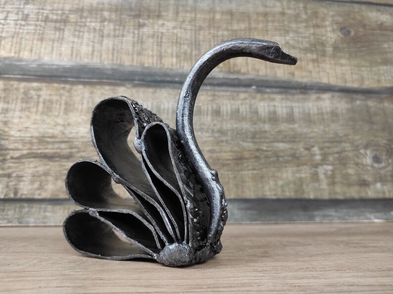 Sculpture Swan Metal Swan Metal Animal Forged Swan Iron | Etsy