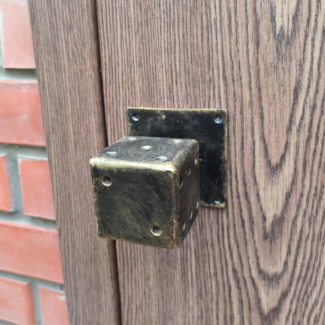 Dice Cube Door Handle: Metal Barn Door Pull - Etsy