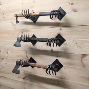 Axe Wall Holder,skeleton Hands, Axe Stand, Axe Holder, Handmade Holder ...