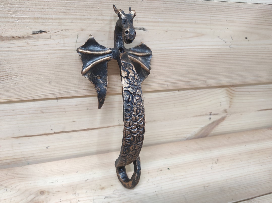 Dragon Door Handle, Door Handle, Metal Handle, Hand Forged Handle, Barn ...