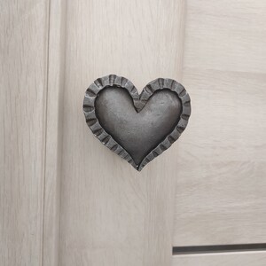 Hand Forged Heart Door Handle: Metal Barn Decor - Etsy
