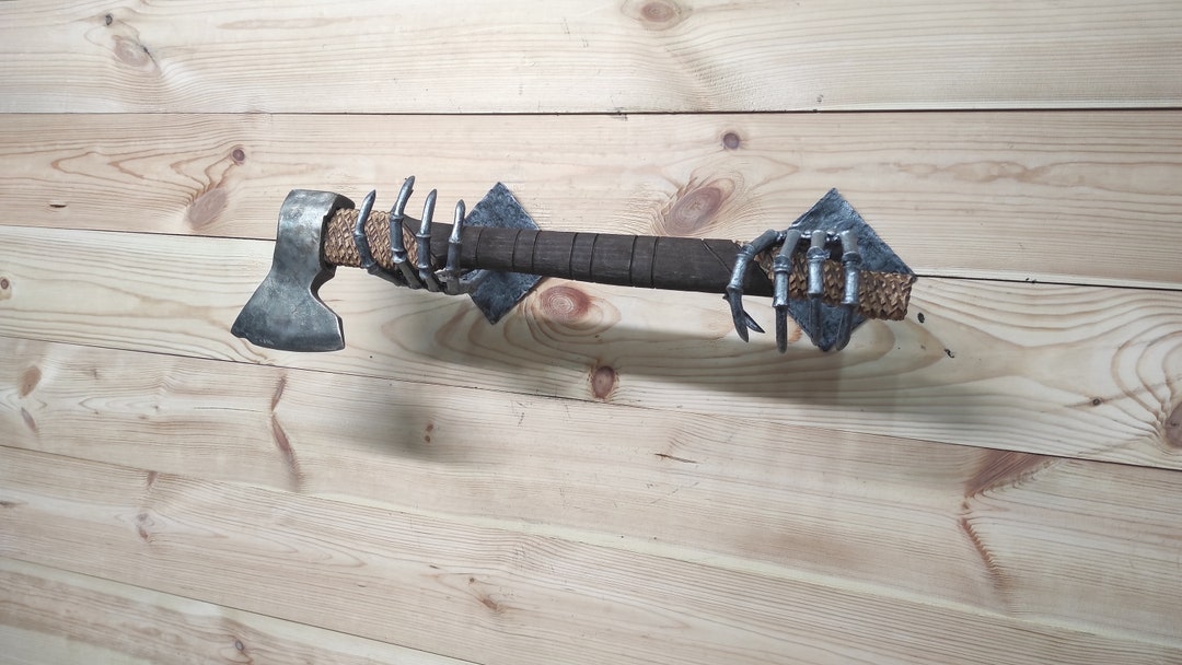 Axe Wall Holder,skeleton Hands, Axe Stand, Axe Holder, Handmade Holder ...