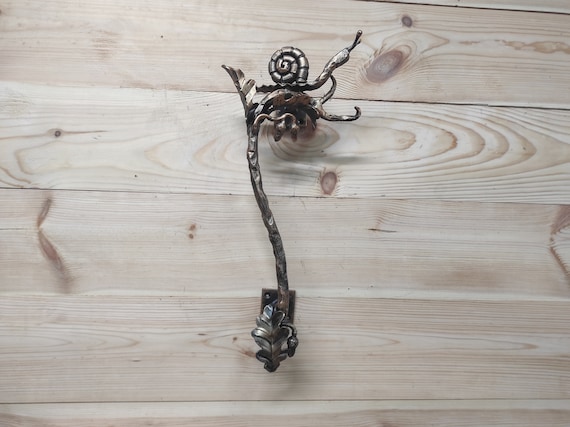 Door Handle Wrought Iron Handle Hand Forged Handle Front - Etsy