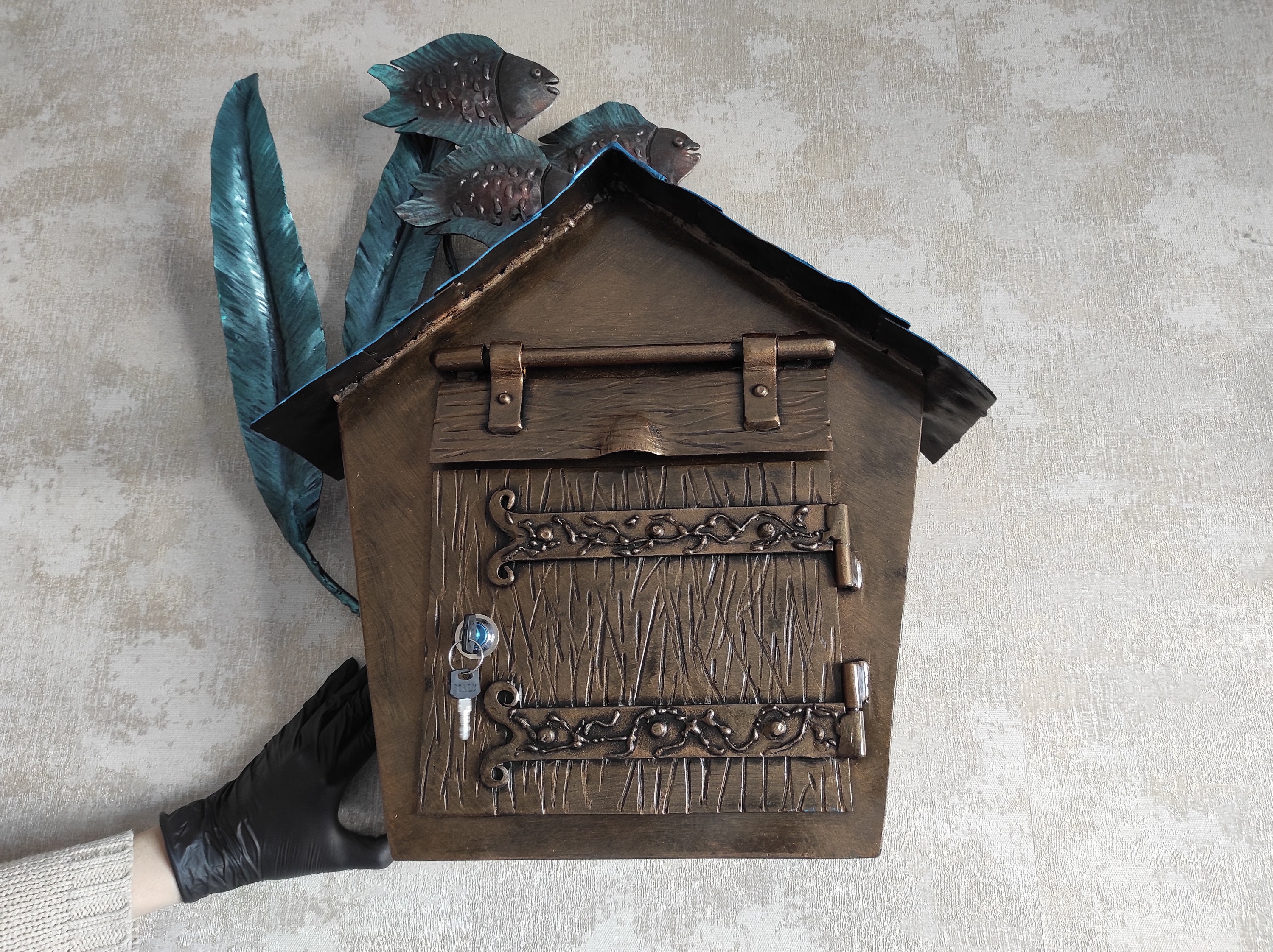 Wall Mount Mailbox Mailbox Custom Mailbox Fish Mailbox | Etsy