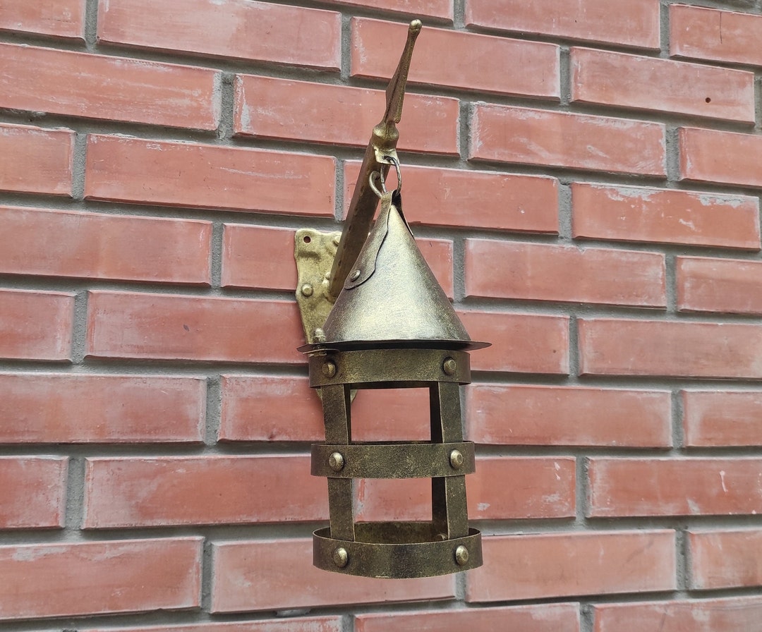 Hand Forged Wall Lantern: Medieval Viking Style Lamp - Etsy