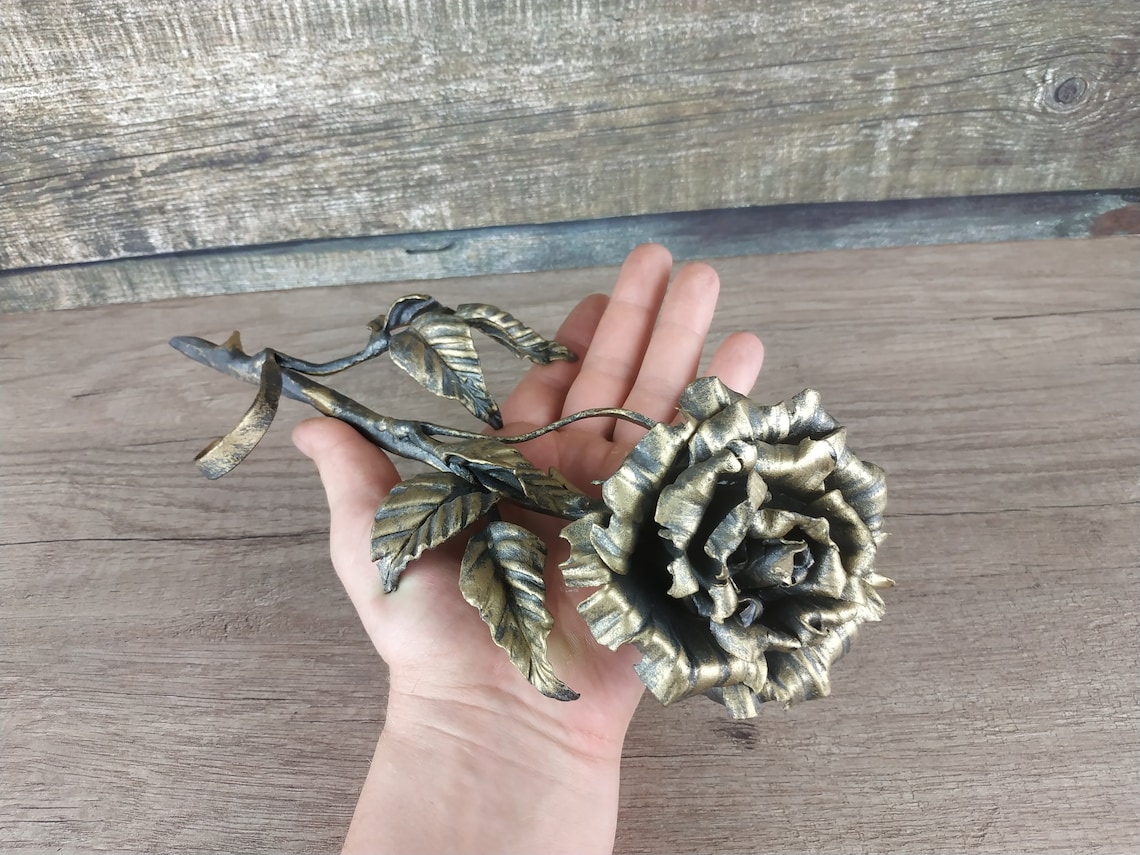Forged Rose Forged Flower Iron Rose Handmade Rose Iron - Etsy