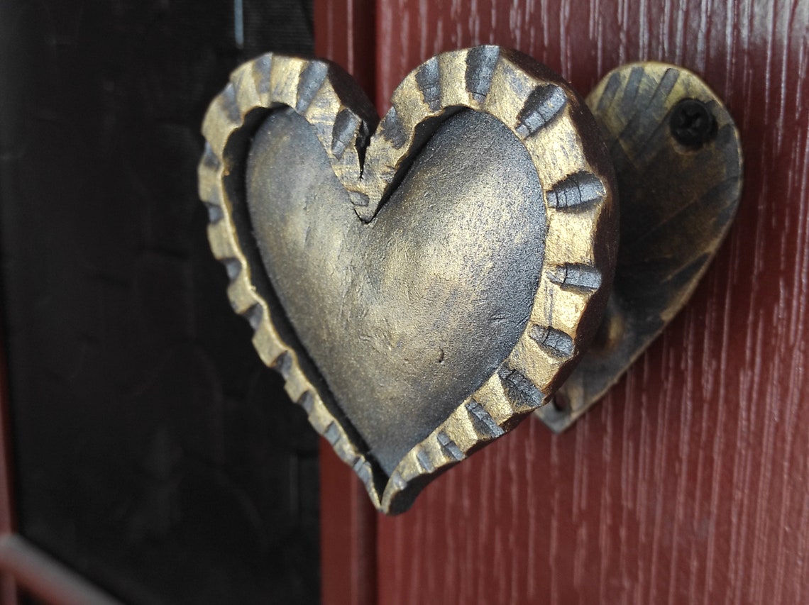Heart door handle. Barn door handle | Etsy