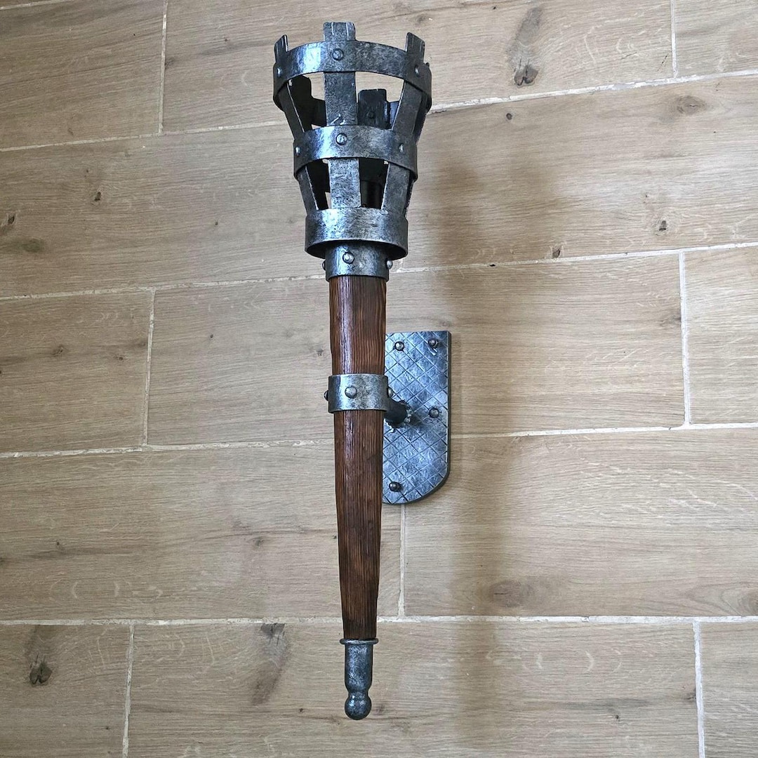 Rustic Medieval Wall Torch Sconce Light - Etsy