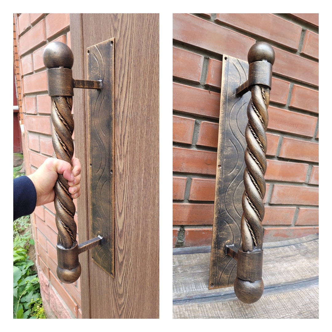 Hand Forged Handle, Front Door Handle, Metal Handle, Barn Door Handle ...