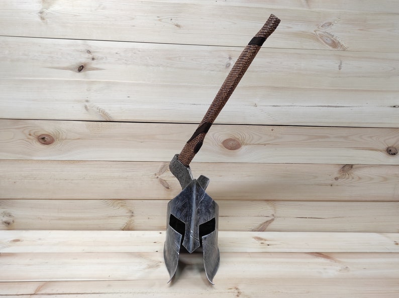 Handmade Spartan Helmet Axe Holder: Metal Axe Stand - Etsy