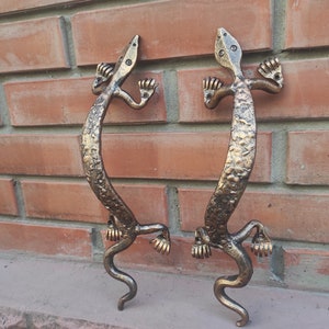 Lizard Door Handle, Set of 2 Handles, Lizard Barn Decor, Barn Pull ...